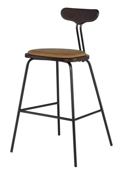 Dayton Umber Tan Leather Bar Stool | Scout & Nimble