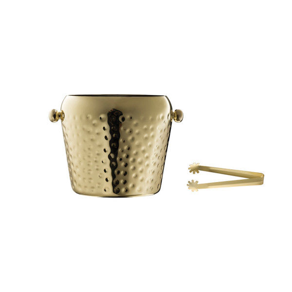 Gold Hammered Ice Bucket With Tongs | Scout & Nimble