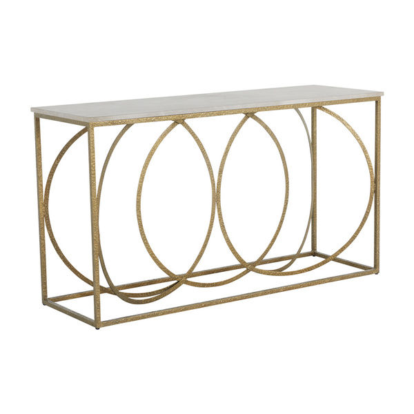 Patterson Vintage Gold & Marble Console | Scout & Nimble