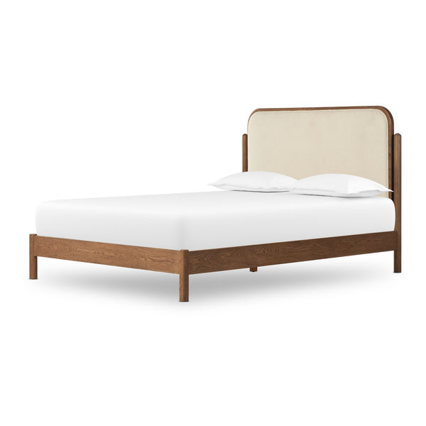 Caroline Solid Smoked Oak Queen Bed | Scout & Nimble