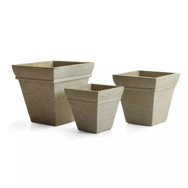 Concretelite Cailen Square Pots, Set Of 3 | Scout & Nimble