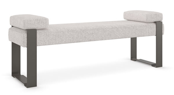 Gray Velvet Modern Lasting Impression Bench | Scout & Nimble