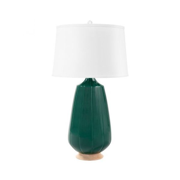 Aurora Glazed Emerald Green Ceramic Lamp | Scout & Nimble