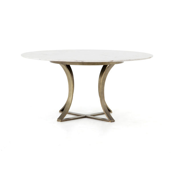 Gage White Travertine Dining Table | Scout & Nimble