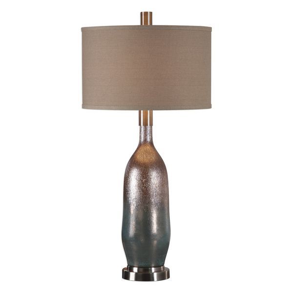 Uttermost Basola Olive Gray Glass Table Lamp | Scout & Nimble