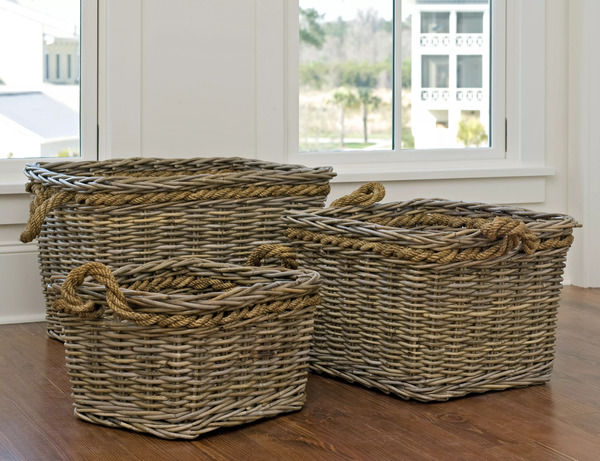 Rectangular Kubu Nesting Baskets, Set Of 3 | Scout & Nimble