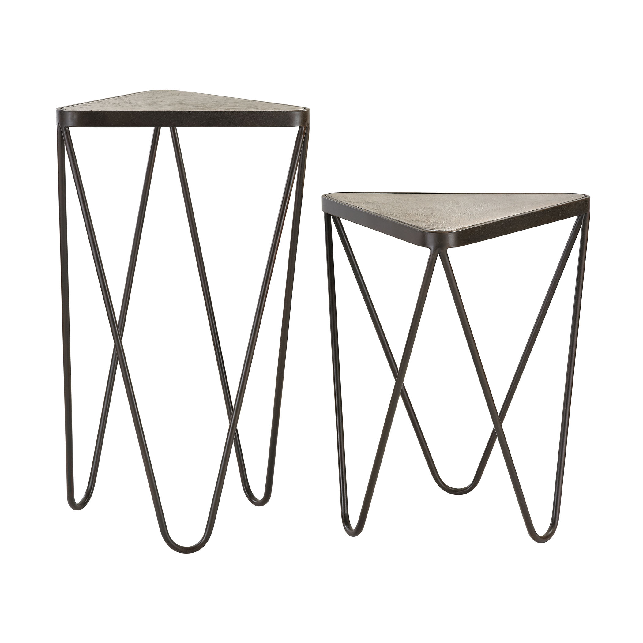 Set of 2 Angular Side Tables