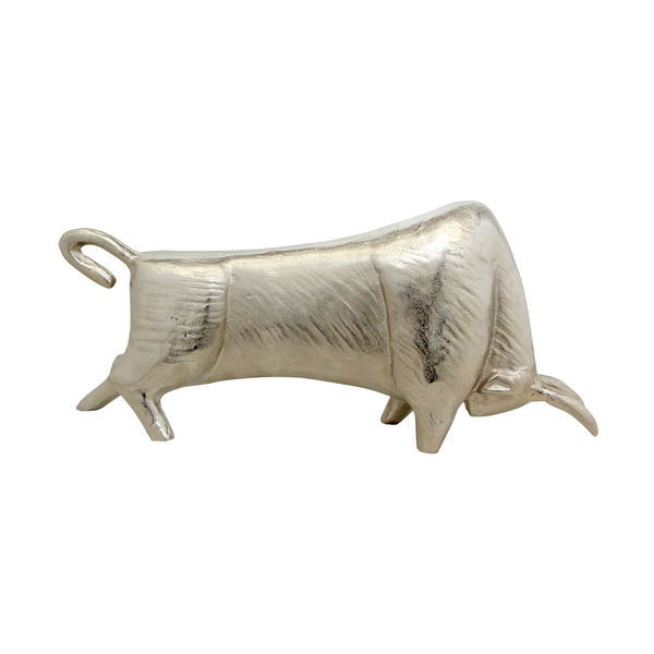 Silver Bull Sculpture | Scout & Nimble