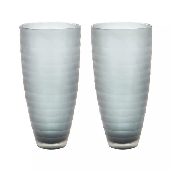 Smoke Matte Cut Vases Set Of 2 | Scout & Nimble