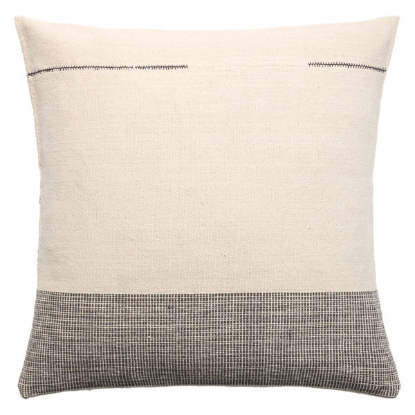 Neem X Naenia Handmade Geometric Natural / Gray Pillow