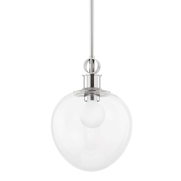Anna Small Silver Oval Glass Pendant Light | Scout & Nimble