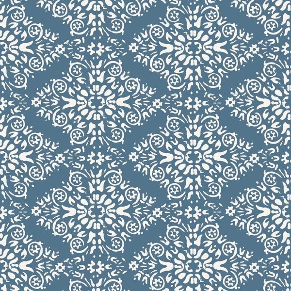 Timbre Damask Blue Salt Premium Matte Wallpaper | Scout & Nimble