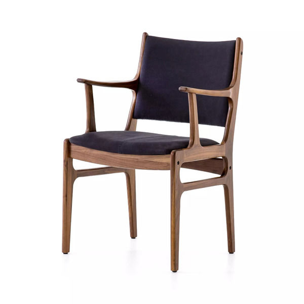Bina Arm Chair Dark Blue Canvas | Scout & Nimble