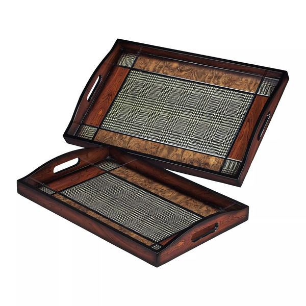 Set Of 2 Checked Trays | Scout & Nimble