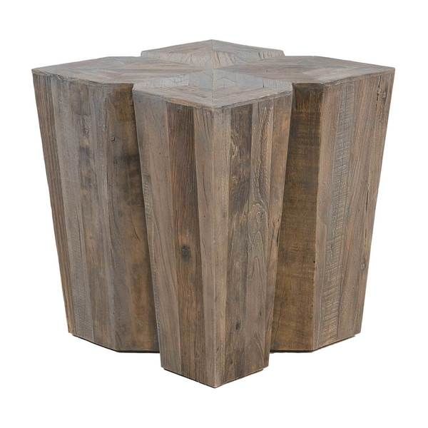 Arthur Vintage Grey Elm Geometric Side Table | Scout & Nimble