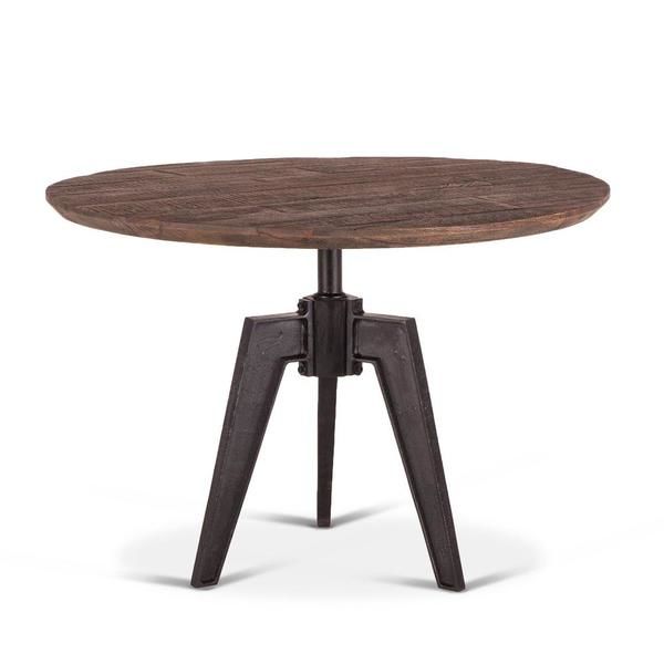 Dakota 42 Inch Round Dining Table With Cast Iron Base | Scout & Nimble