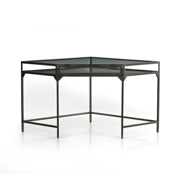 Shadow Box Gunmetal Modular Corner Desk | Scout & Nimble