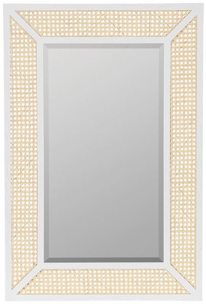 Dylan White Cane Wall Mirror | Scout & Nimble