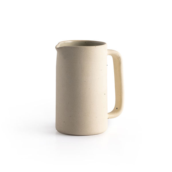 Nelo Cream Matte Ceramic Pitcher | Scout & Nimble