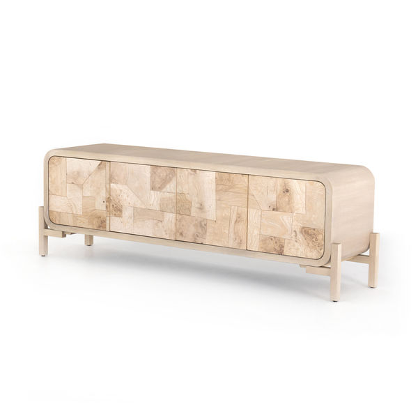 Wiley Media Console Bleached Burl | Scout & Nimble