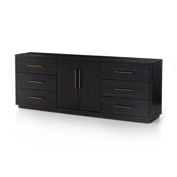 Suki Large Burnished Black Media Console | Scout & Nimble