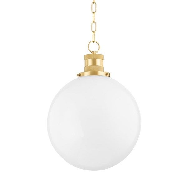 Beverly Large Gold Frosted Glass Sphere Pendant Light | Scout & Nimble