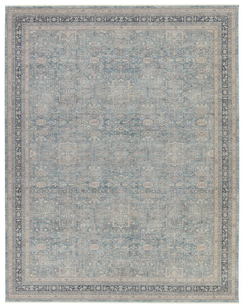 Brinson Traditional Oriental Blue/ Taupe Rug - 7'10" x 9'10"