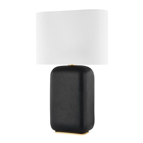 Arthur 1-Light Black Lava Ceramic Table Lamp | Scout & Nimble