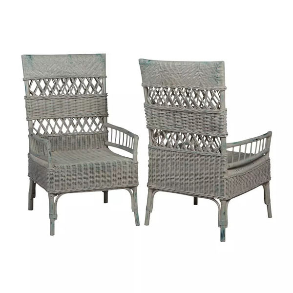 Woven Rattan Arm Chairs | Scout & Nimble