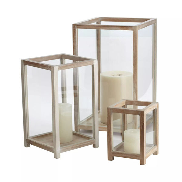 Pepper Wood Box Hurricanes Set Of 3 | Scout & Nimble