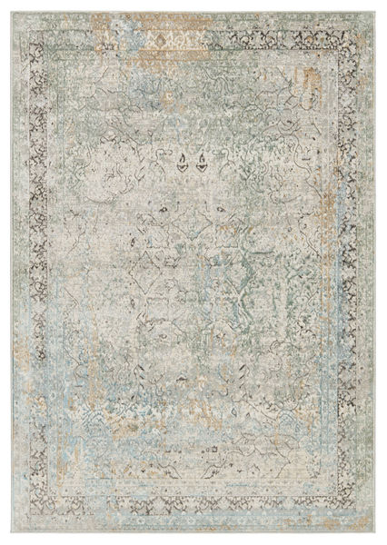 Thayer Medallion Green/ Light Gray Rug | Scout & Nimble