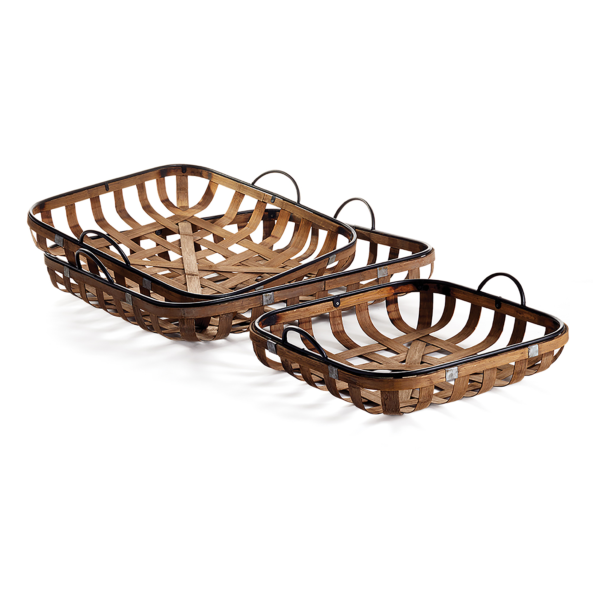 Riverbend Low Baskets With Handles, Set Of 3 | Scout & Nimble