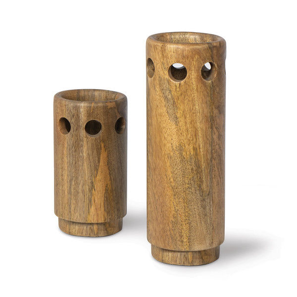 Savior Mango Wood Vase Set - Natural | Scout & Nimble